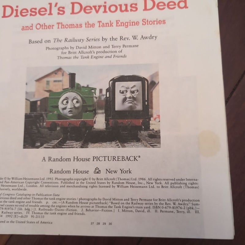 Diesel's Devious Deed and Other Thomas the Tank Engine Stories by ...