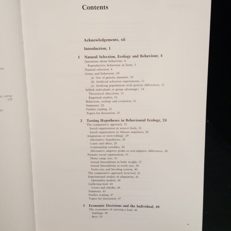An Introduction to Behavioural Ecology by John R. Krebs, Nicholas B ...