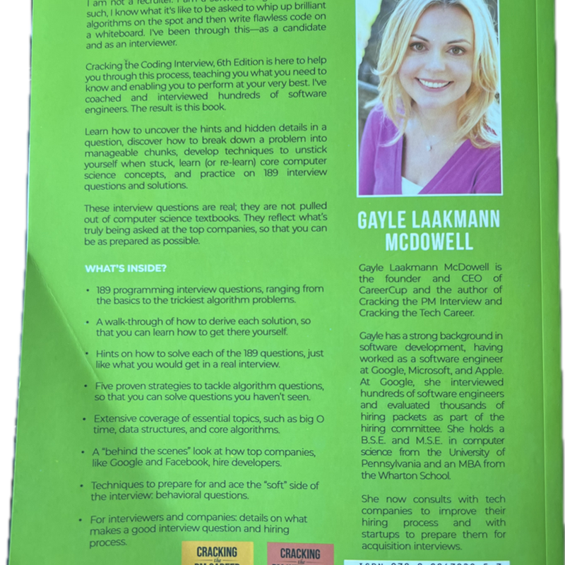 Cracking The Coding Interview By Gayle Laakmann Mcdowell Paperback Pangobooks