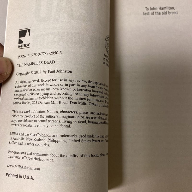 The Nameless Dead by Paul Johnston, Paperback | Pangobooks