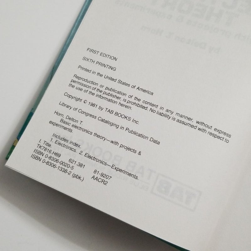 Basic Electronics Theory with Projects and Experiments by Delton T. Horn