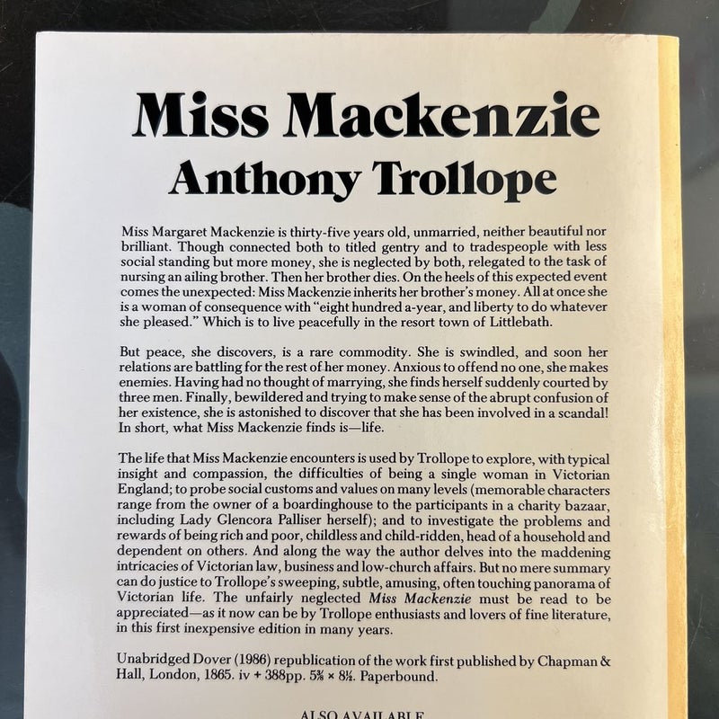 Miss Mackenzie by Anthony Trollope