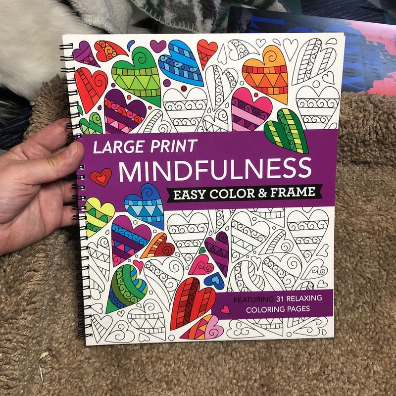 Large Print Easy Color & Frame - Mindfulness by New Seasons, Paperback ...