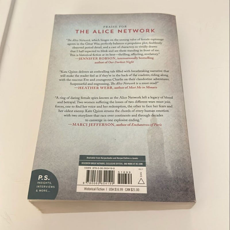 The Alice Network by Kate Quinn, Paperback | Pangobooks