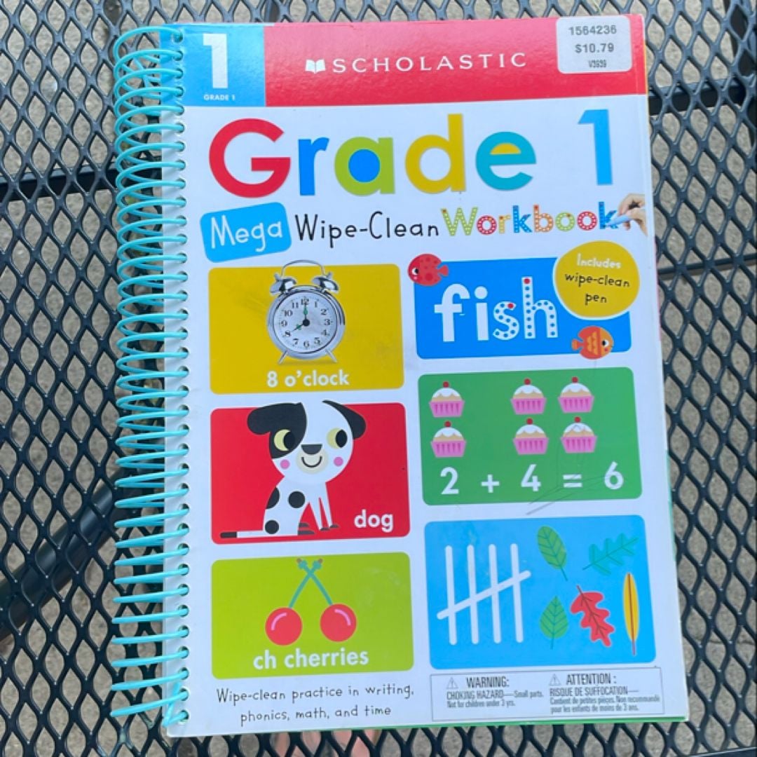 Grade 1 mega wipe-clean workbook by Scholastic, Paperback | Pangobooks