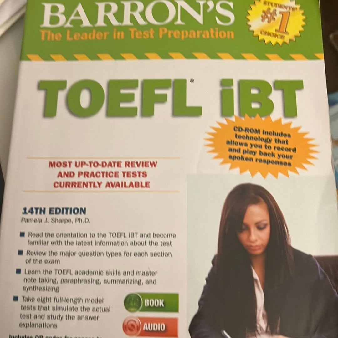 Barron's TOEFL IBT with Audio CDs and CD-ROM, 14th Edition by Pamela Sharpe
