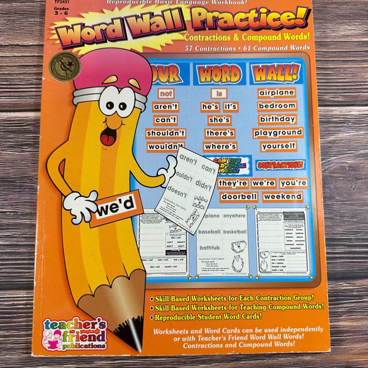 Word Wall Workbook - Contractions and Compound Words! by Richard Sevaly