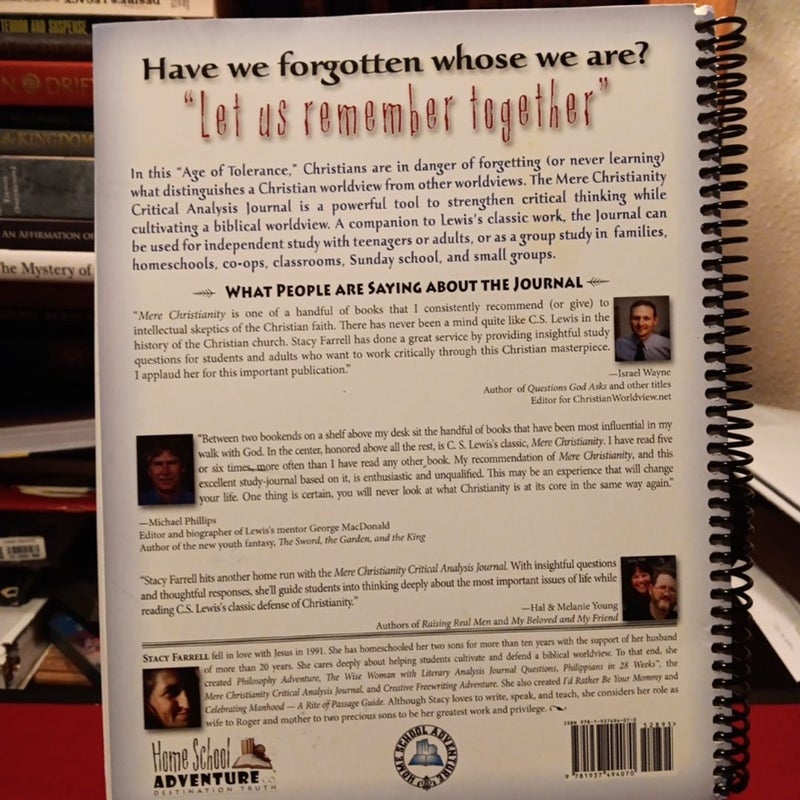 Mere Christianity Critical Analysis Journal by Stacy Farrell, Paperback ...