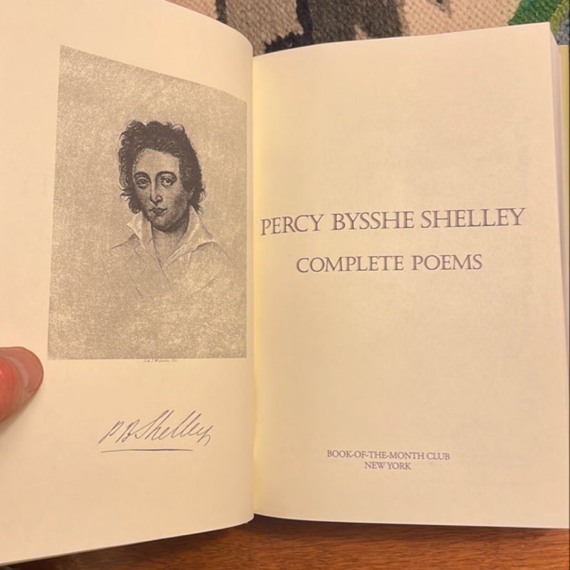 Percy Bysshe Shelley: Complete Poems by Percy Bysshe Shelley, Hardcover ...