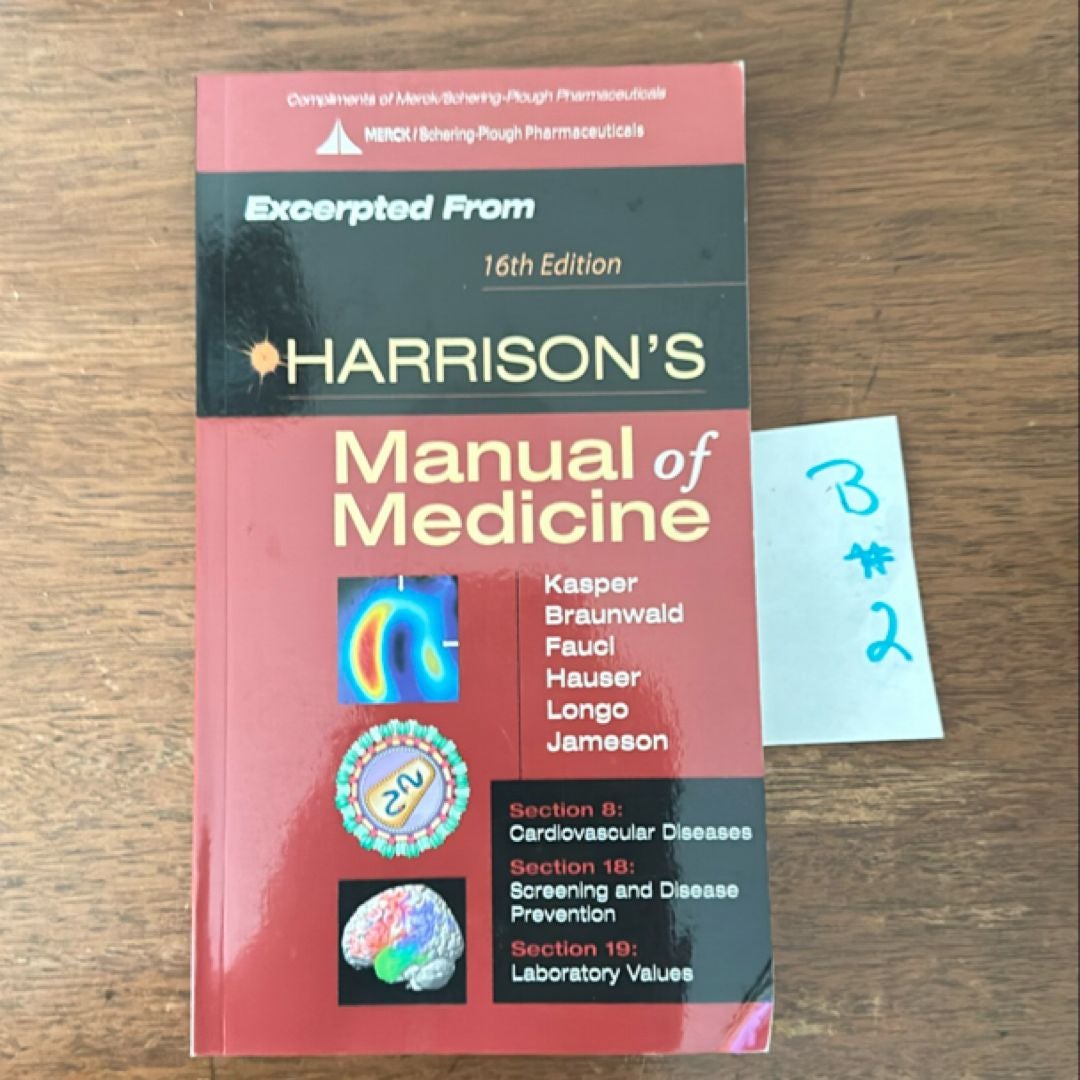 Harrison's Manual of Medicine: 16th Edition by Stephen L. Hauser, Dan L ...