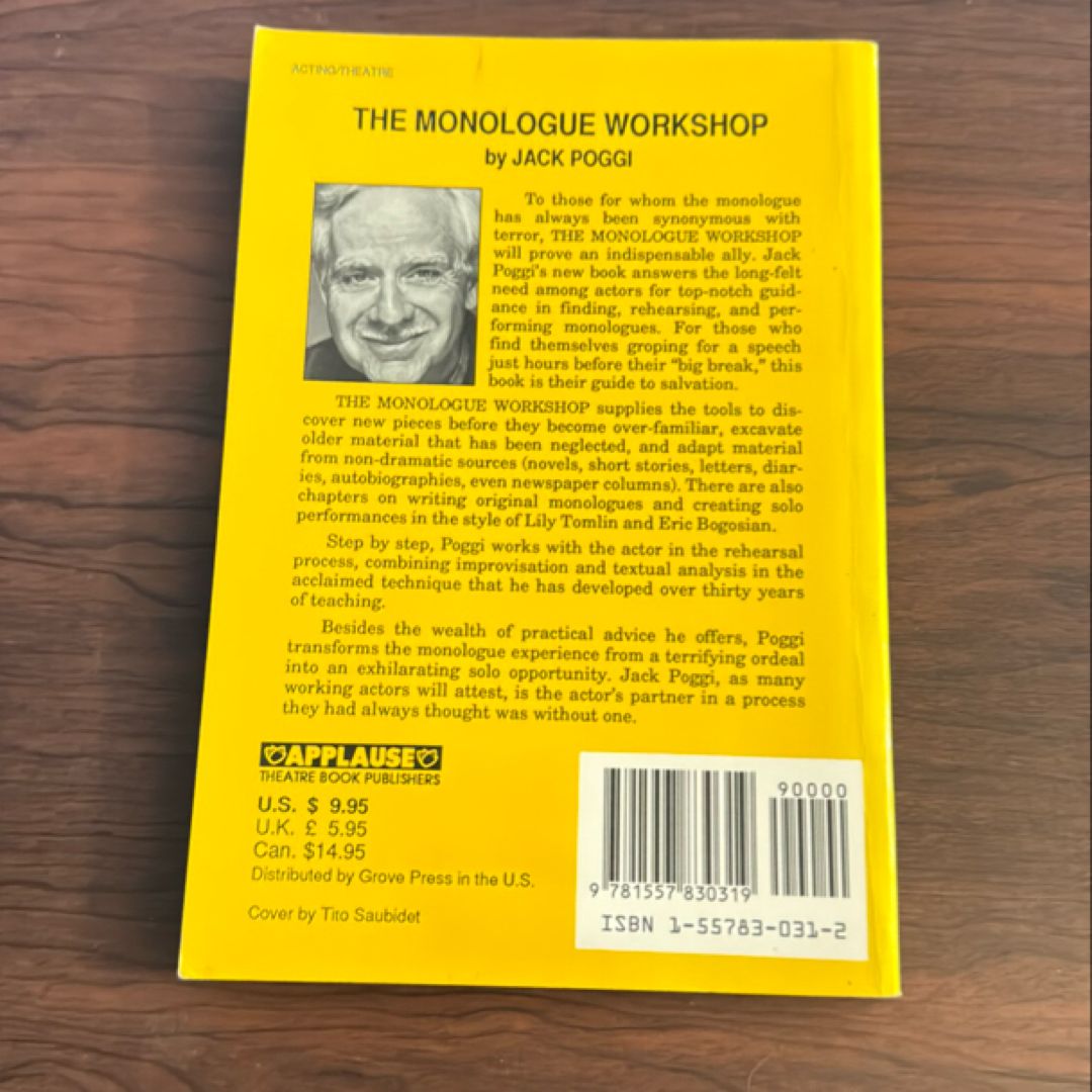 The Monologue Workshop by Jack Poggi