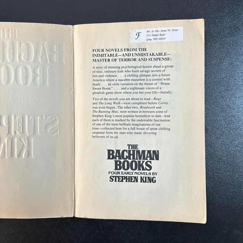 The Bachman Books Four Early Novels by Stephen King; Richard Bachman ...