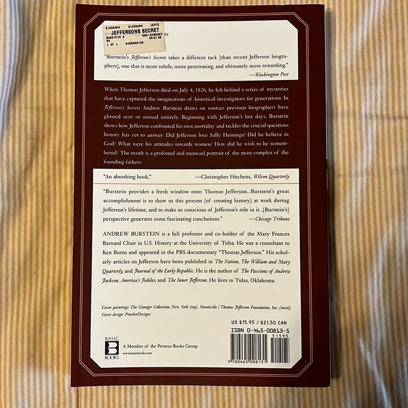 Jefferson's Secrets by Andrew Burstein, Paperback | Pangobooks