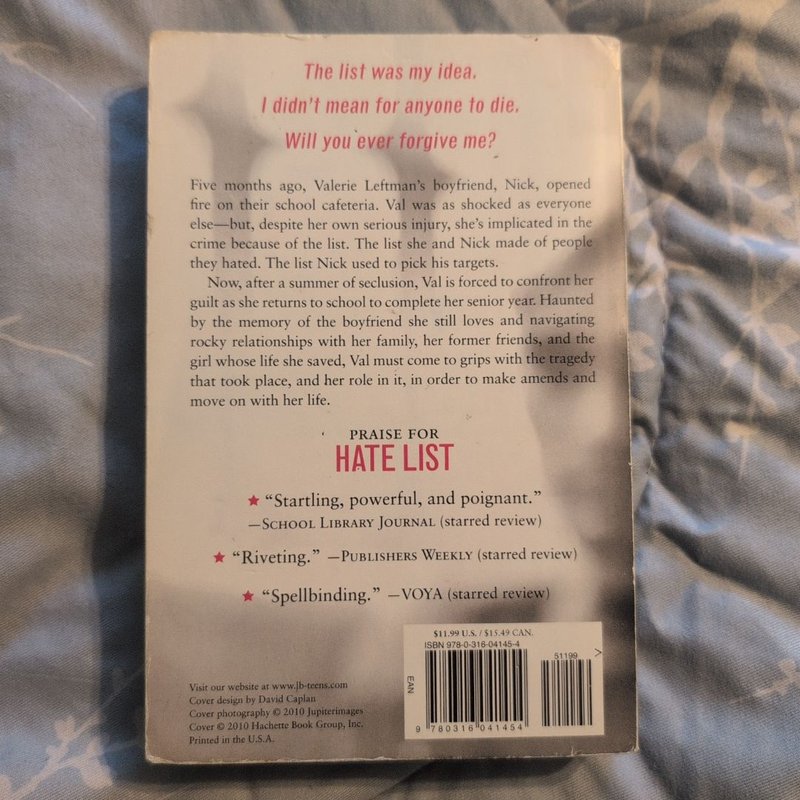Hate List by Jennifer Brown, Paperback | Pangobooks