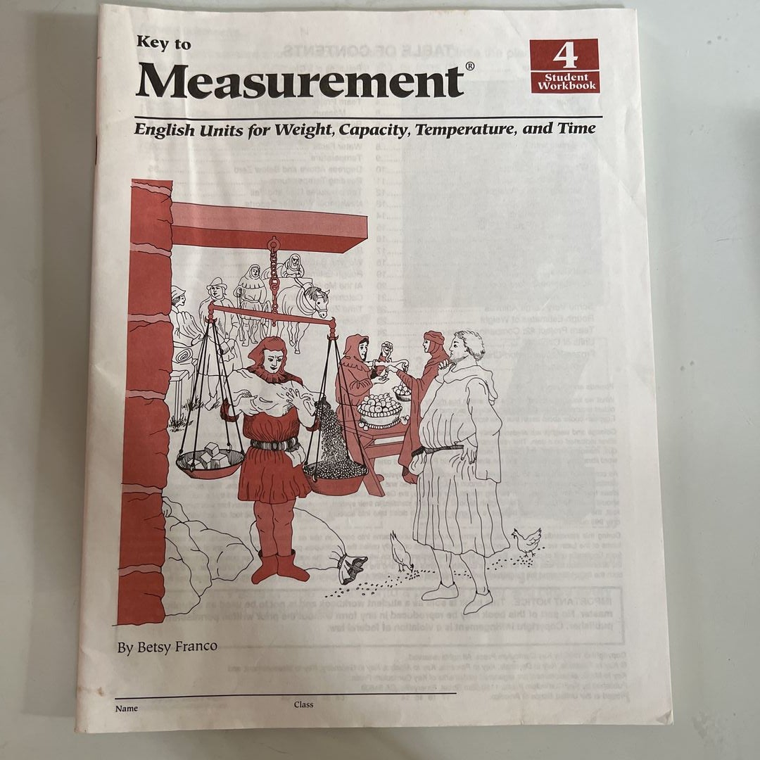 Key to Measurement, Book 4: English Units for Weight, Capacity ...