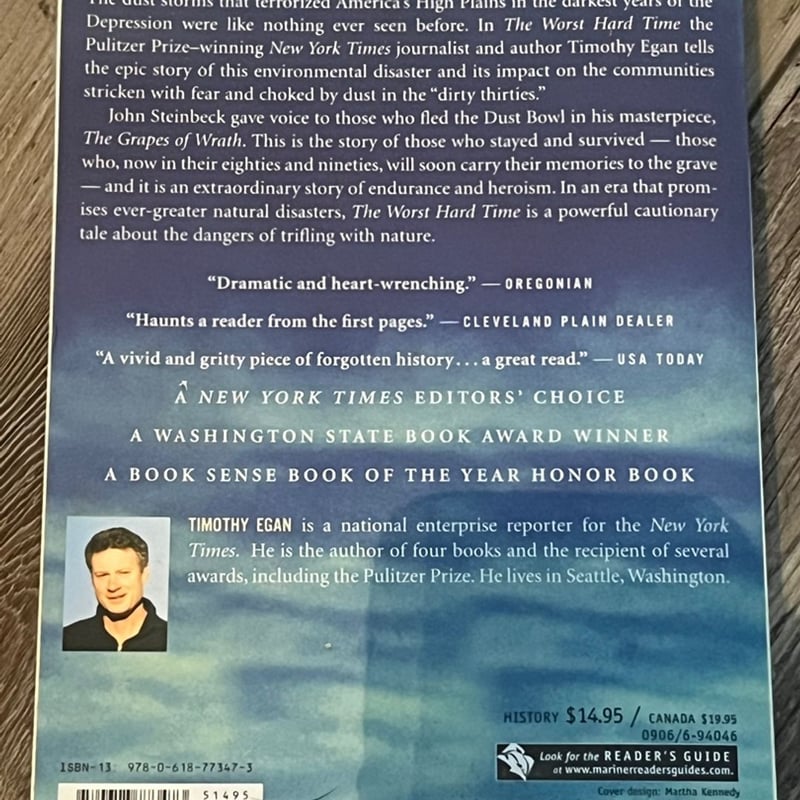 The Worst Hard Time by Timothy Egan, Paperback | Pangobooks