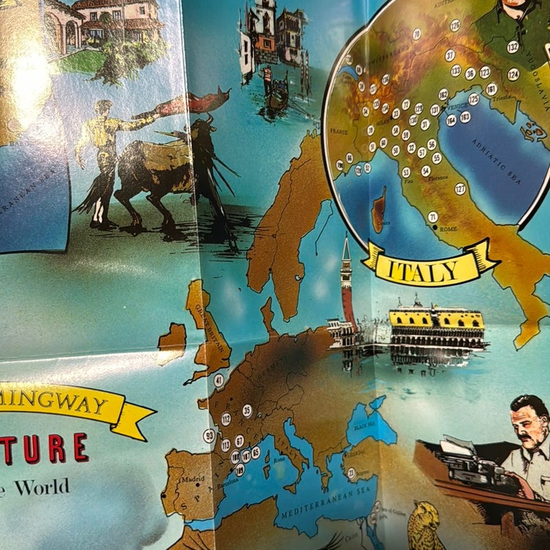 The Ernest Hemingway Adventure Map of the World by Aaron Silverman ...