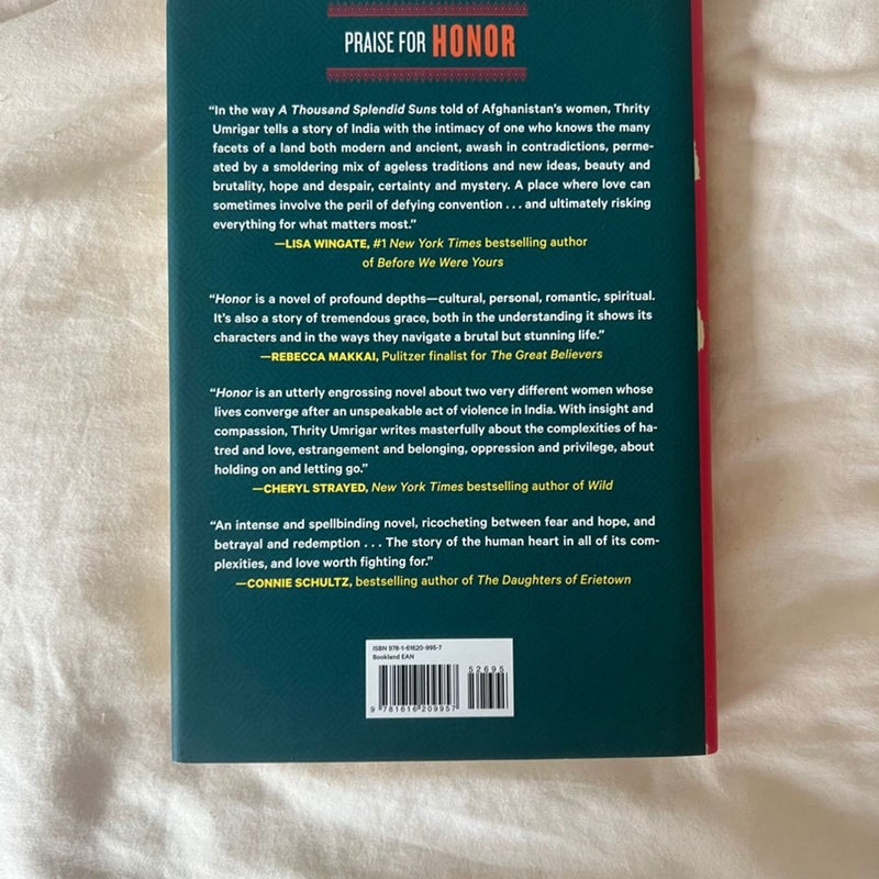 Honor by Thrity Umrigar, Hardcover | Pangobooks