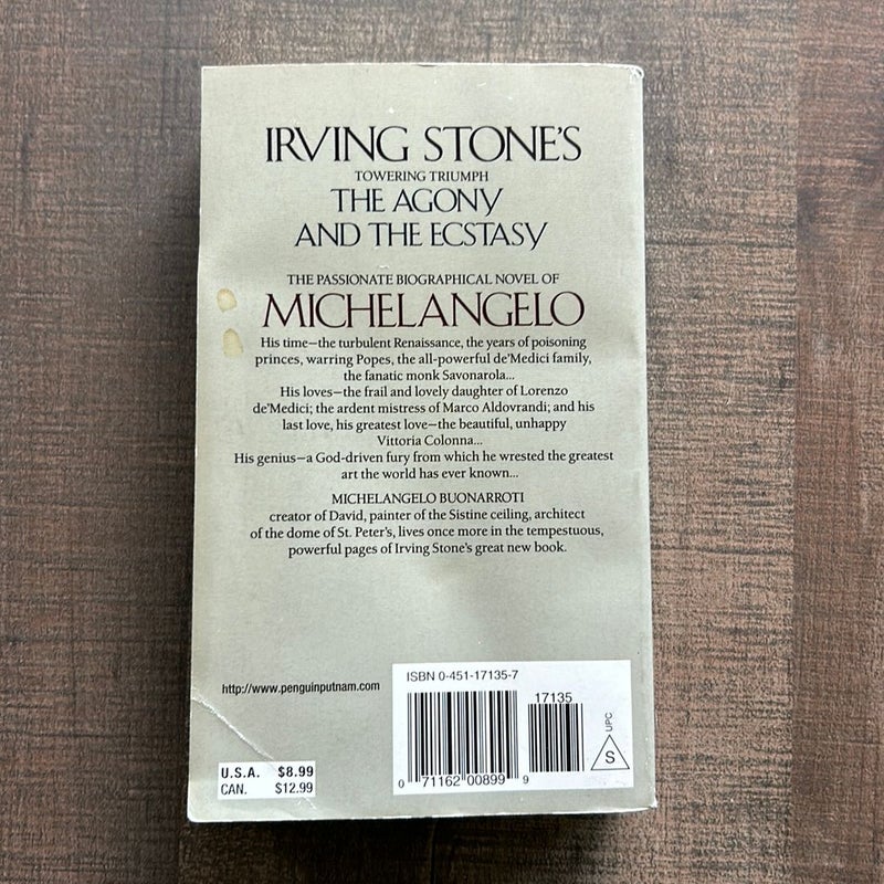 The Agony and the Ecstasy by Irving Stone