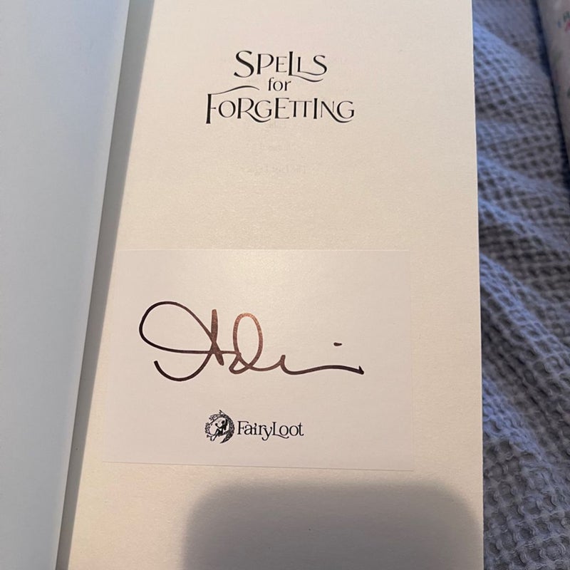 Spells for Forgetting - fairyloot signed special edition by Adrienne ...