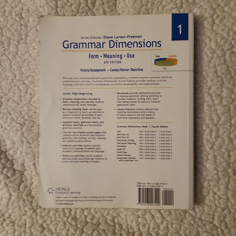Grammar Dimensions 1 by Diane Larsen-Freeman