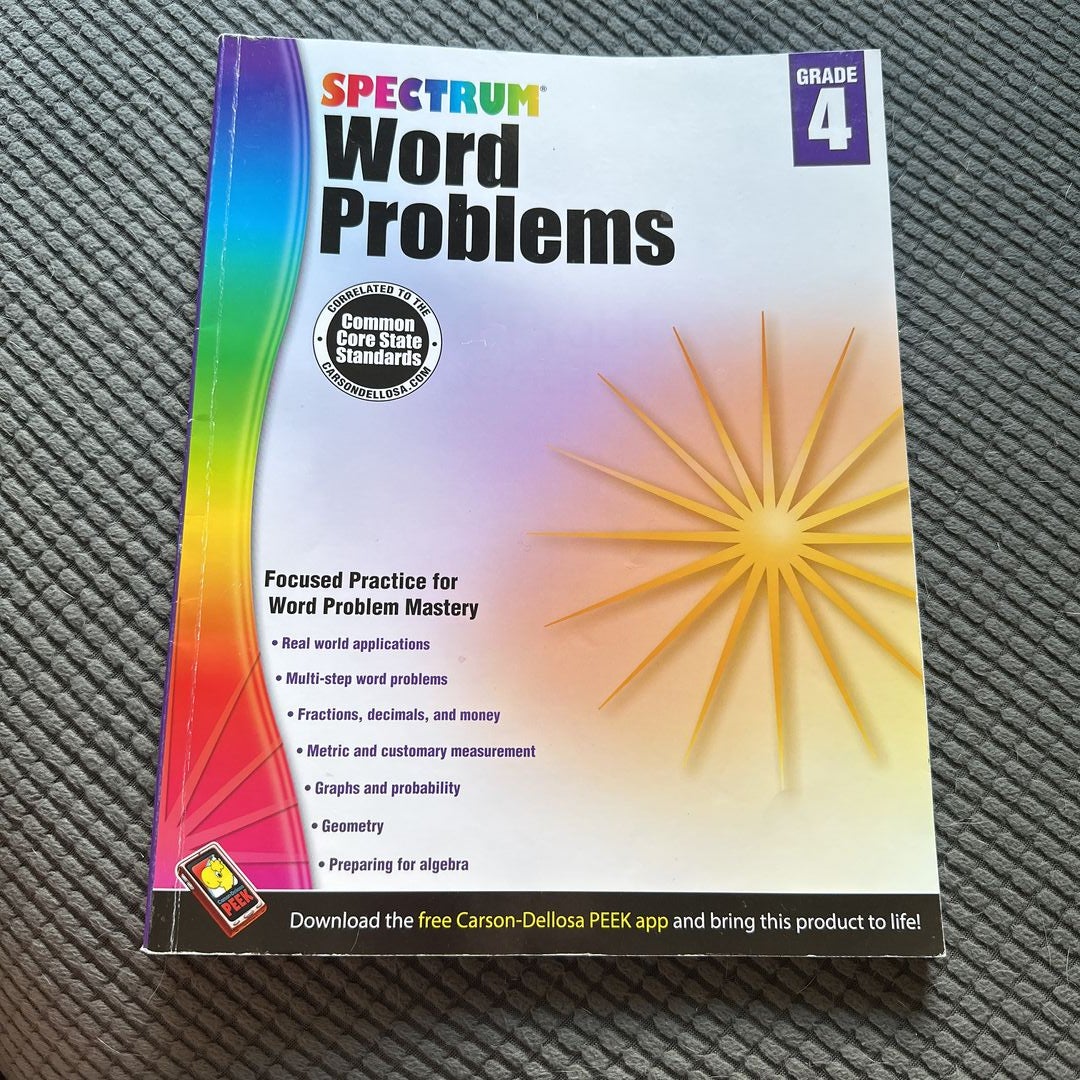 Word Problems, Grade 4 by Spectrum, Paperback | Pangobooks