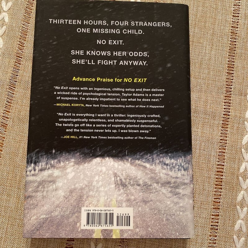 No Exit by Taylor Adams, Hardcover | Pangobooks
