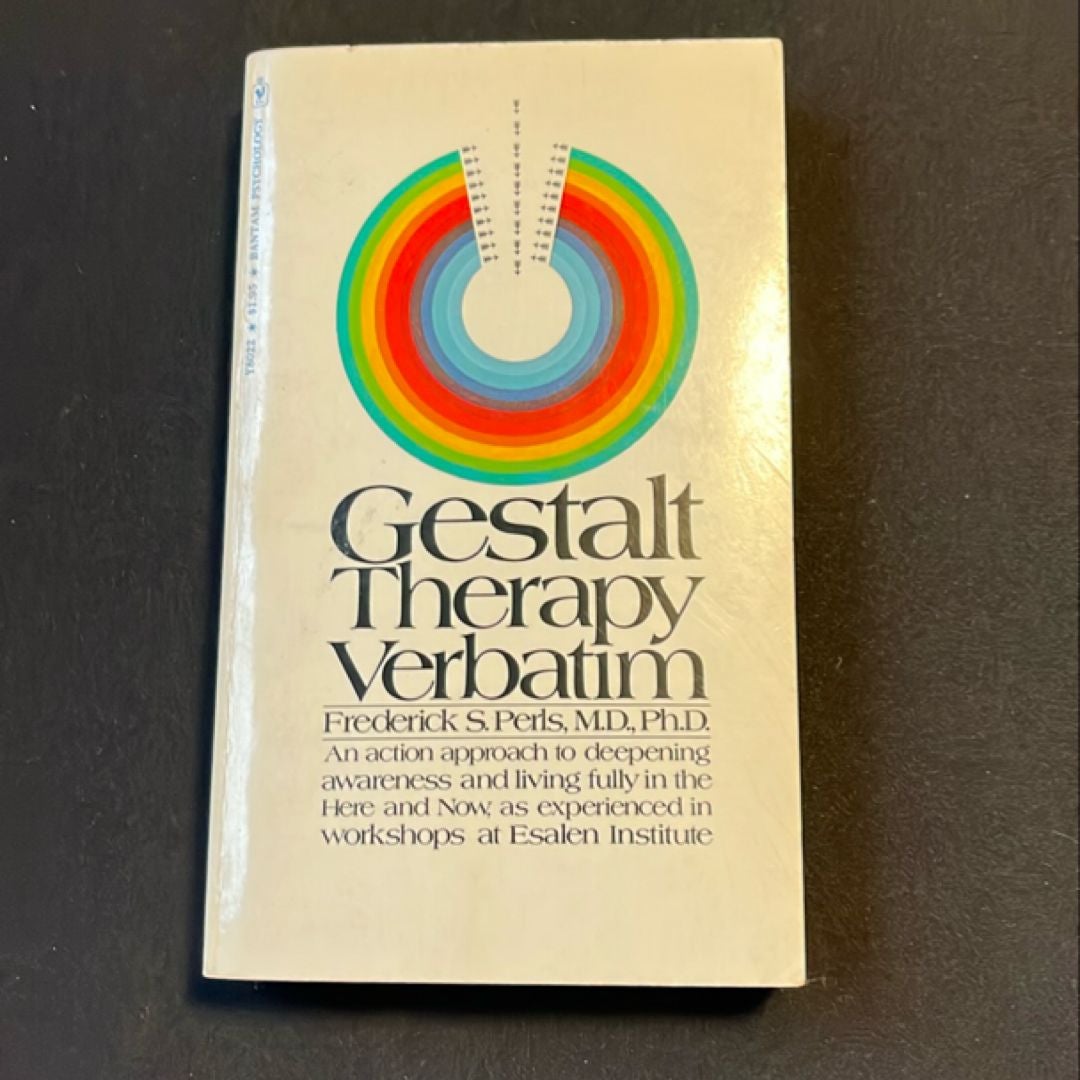 Gestalt Therapy Verbatim by Frederick S Perl’s, Paperback | Pangobooks