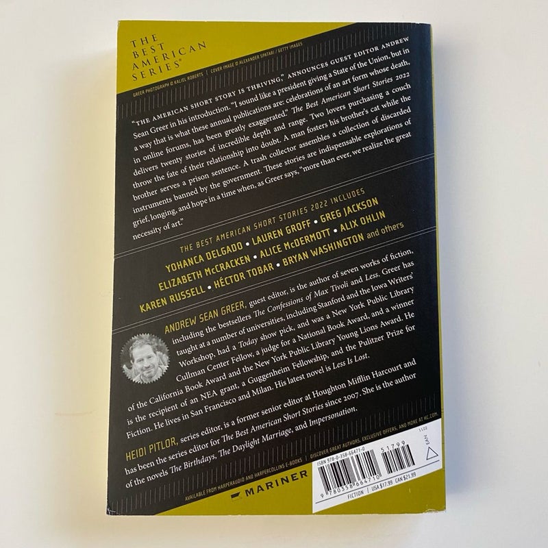 The Best American Short Stories 2022 by Andrew Sean Greer, Heidi Pitlor