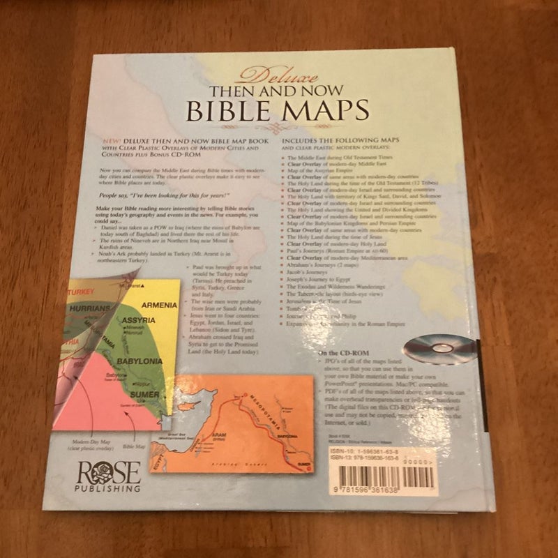 Deluxe Then and Now Bible Map Book with CD-ROM by Rose Publishing Staff, Hardcover | Pangobooks
