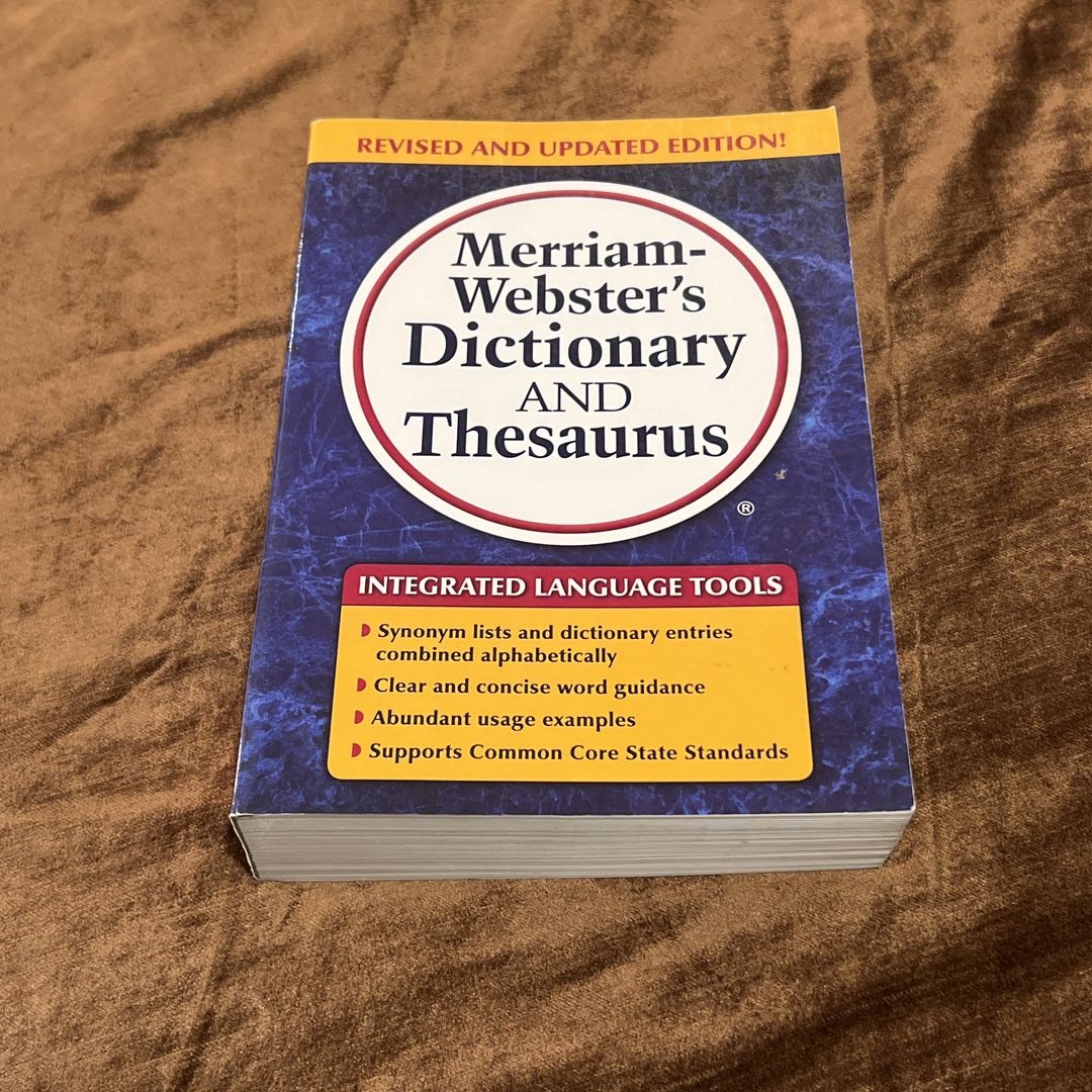 Merriam-Webster Dictionary and Thesaurus by Meriam-Webster, Hardcover ...