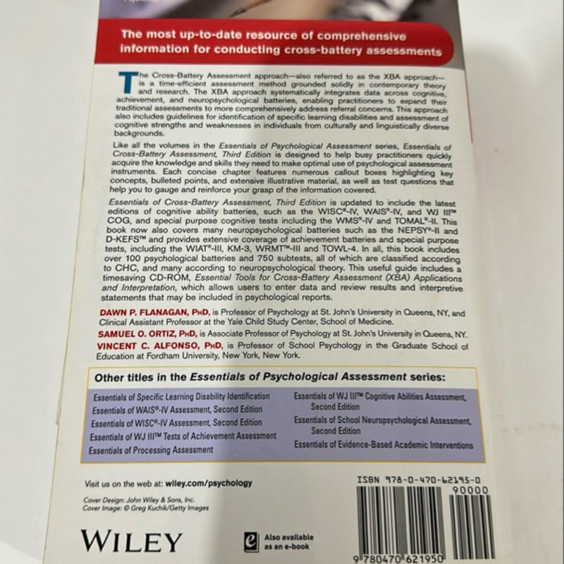 Essentials of Cross-Battery Assessment by Dawn P. Flanagan, Samuel O ...