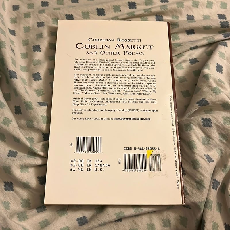 Goblin Market and Other Poems by Christina Georgina Rossetti, Paperback ...
