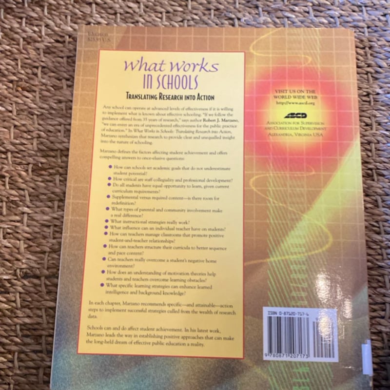 What Works in Schools by Robert J. Marzano