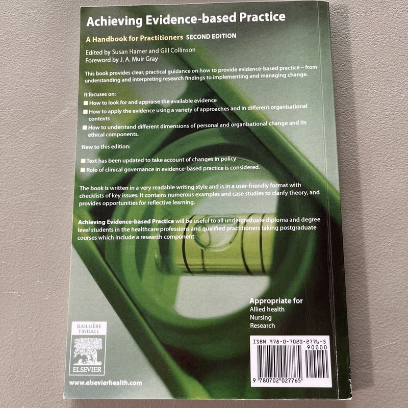 Achieving Evidence-Based Practice by Susan Hamer, Gill Collinson