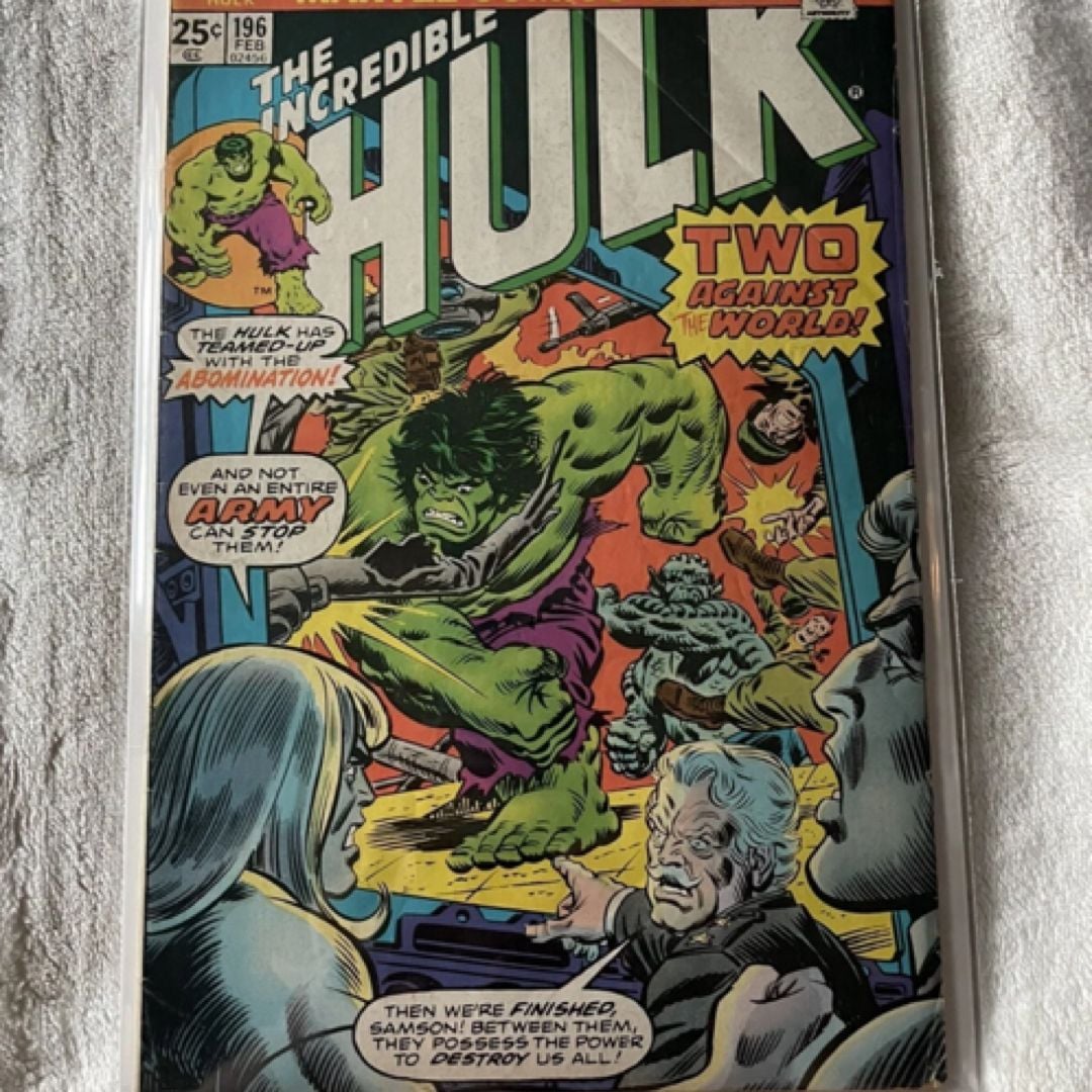 Marvel Comic Group - The Incredible Hulk #196 Two Against The World ...