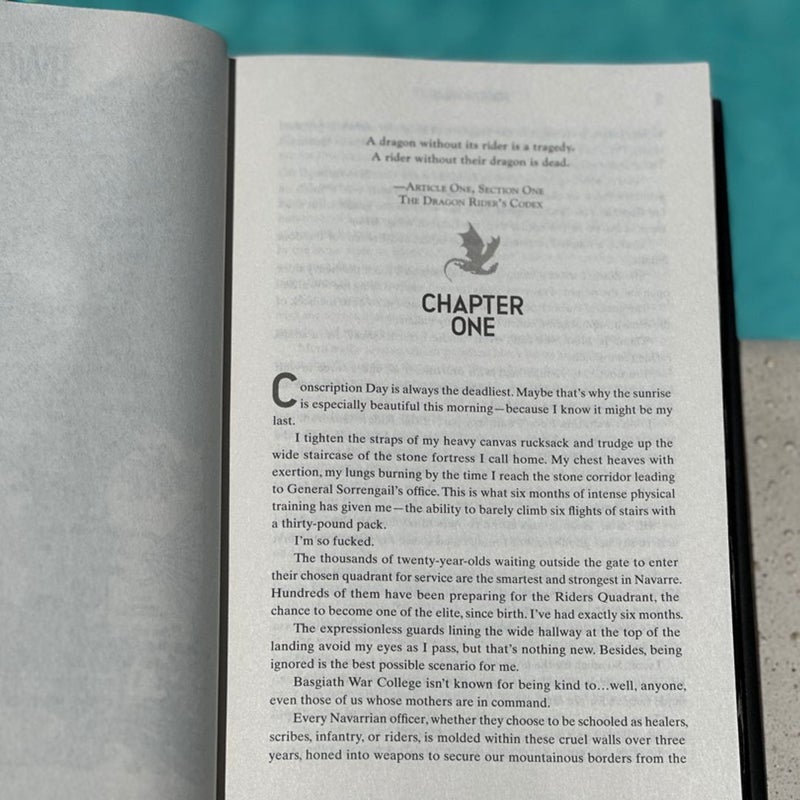 FOURTH WING First Edition with Sprayed and Stenciled Edges by Rebecca ...