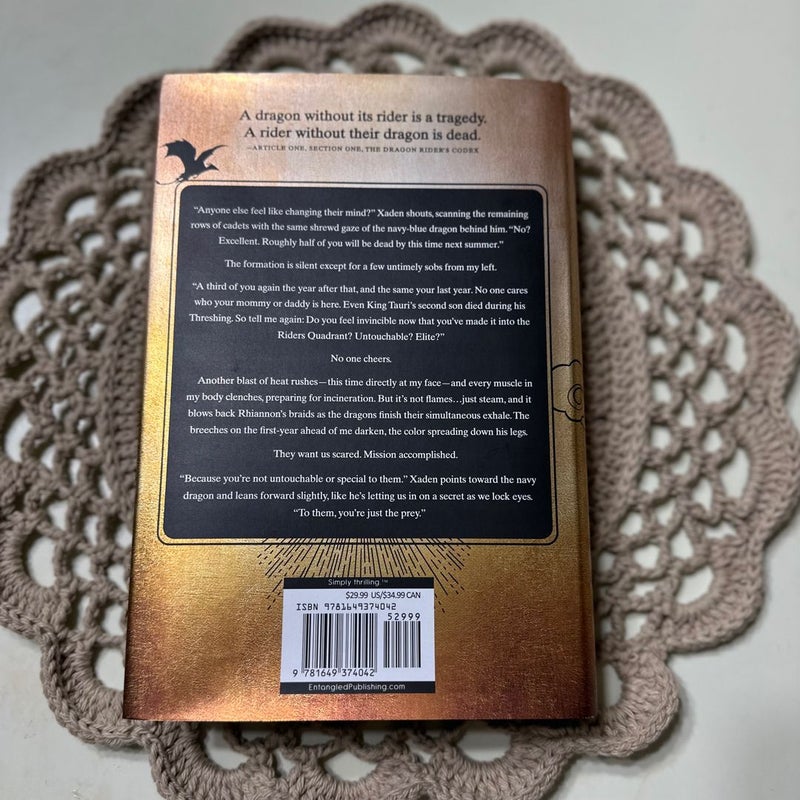 Fourth Wing (First Edition - Sprayed Edges) by Rebecca Yarros ...