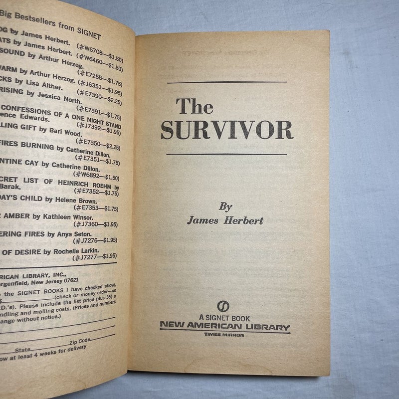 Survivor by James Herbert, Paperback | Pangobooks
