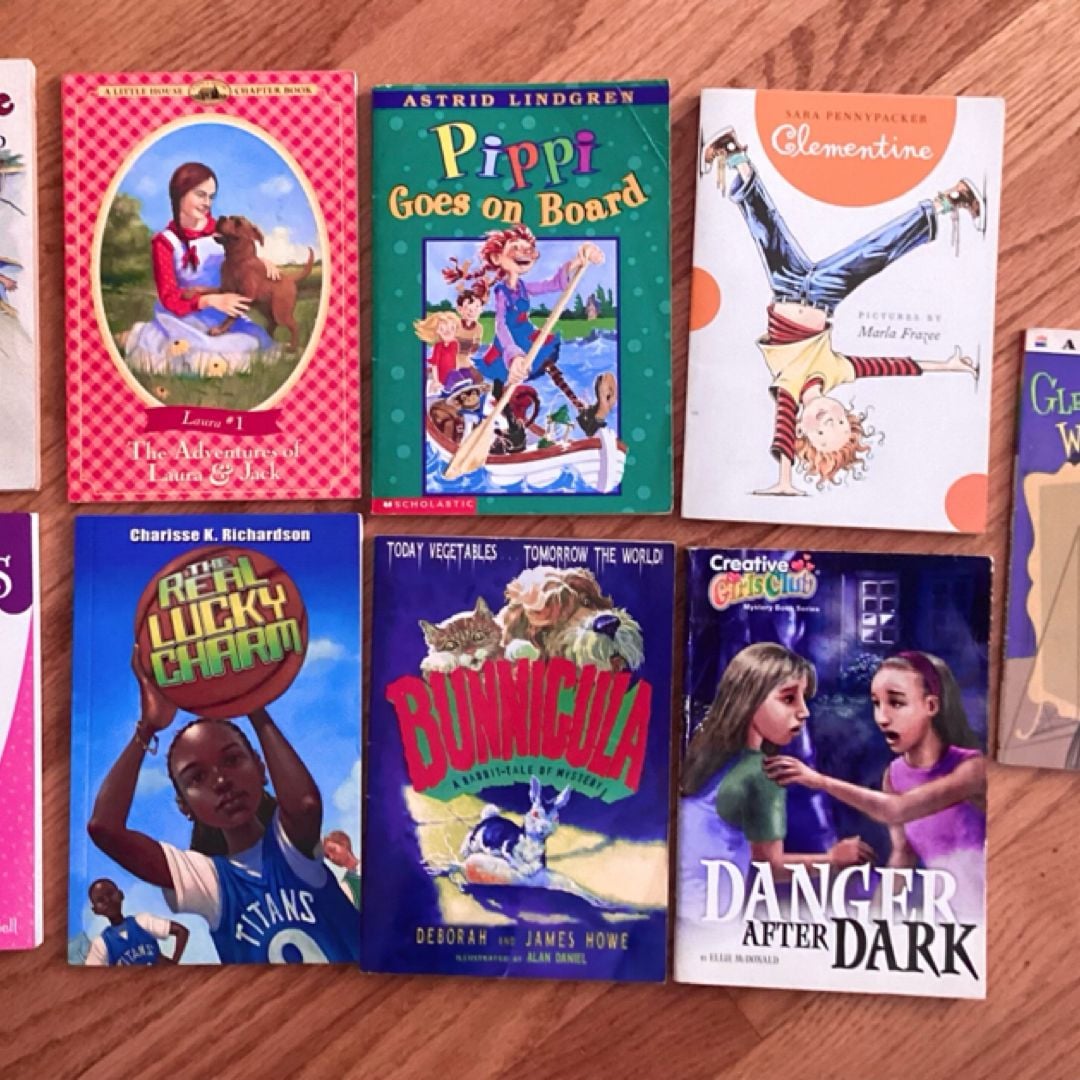 9 book LOT Glenda Glinka Witch at Large,Danger After Dark,Bunnicula ...