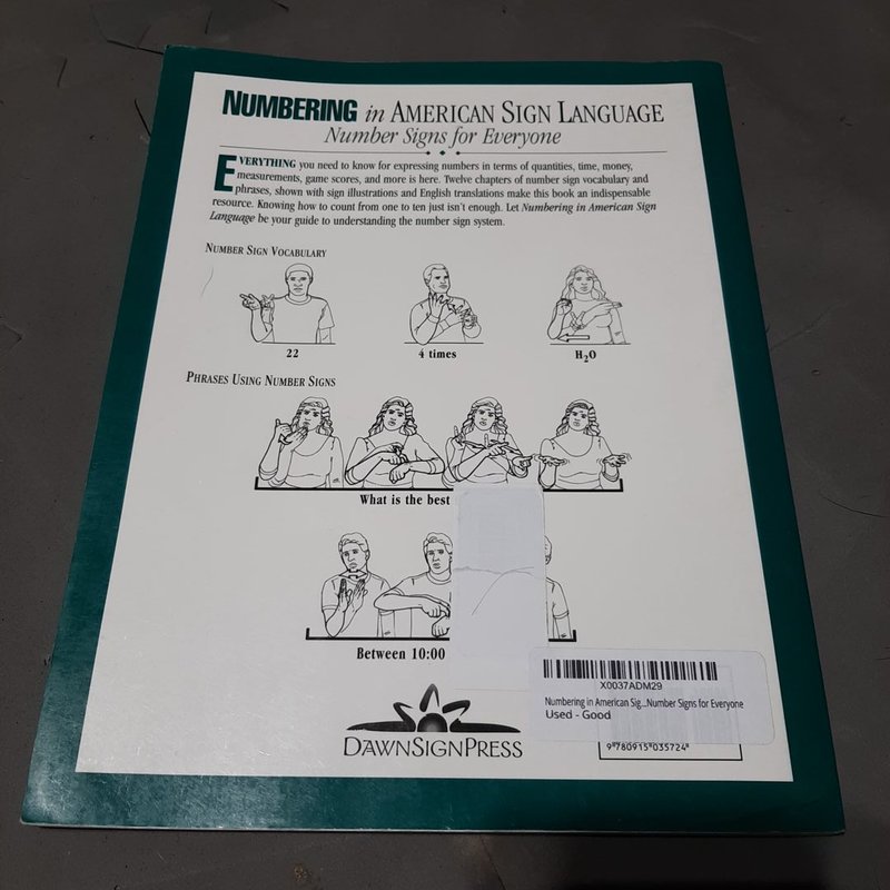 Numbering in American Sign Language by Dawn Sign Press Staff