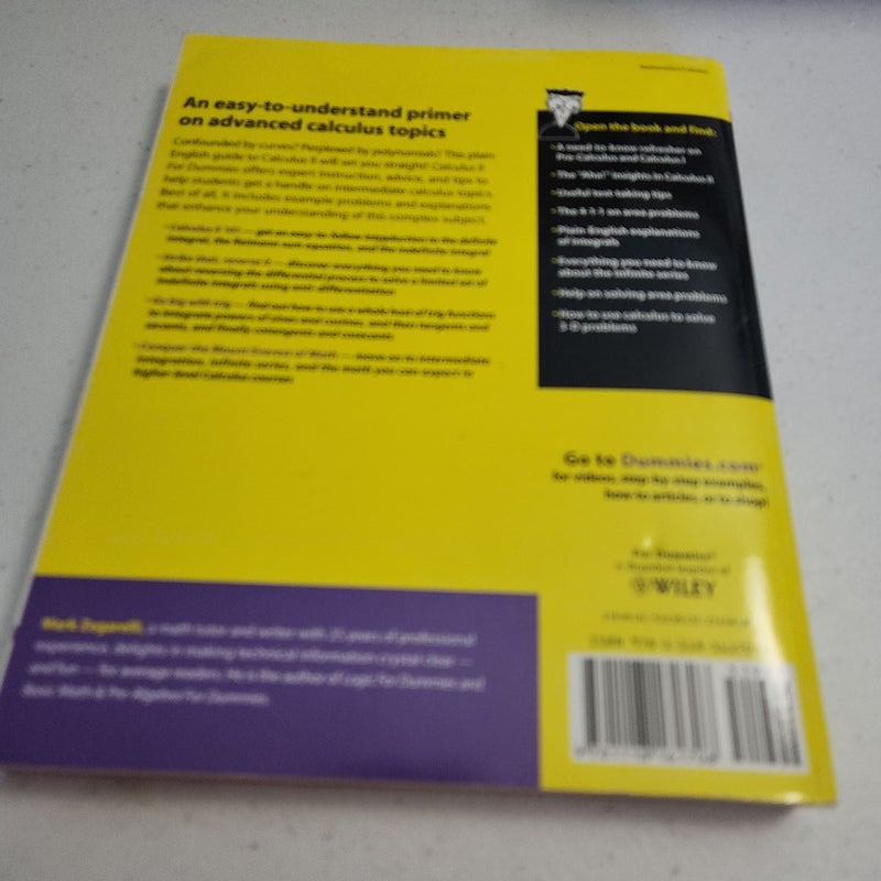 Calculus II for Dummies by Mark Zegarelli, Paperback | Pangobooks
