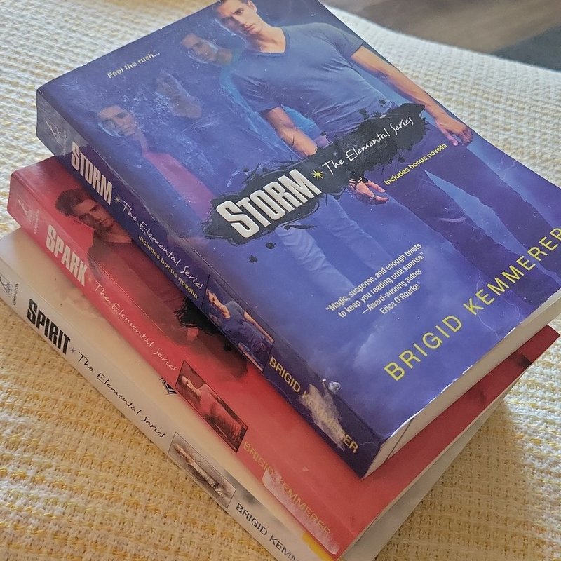 Storm, Spark, Spirit - Elementals series - first three books by Brigid ...