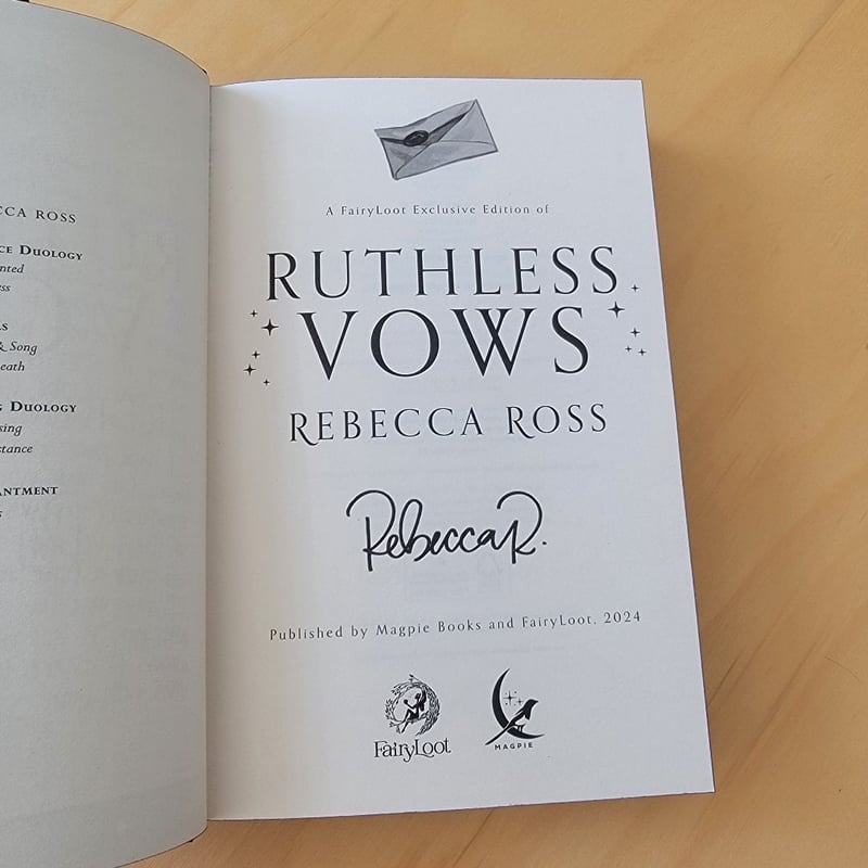 Ruthless Vows by Rebecca Ross, Hardcover | Pangobooks