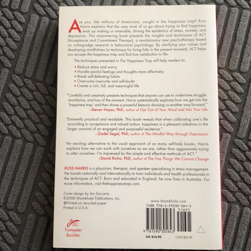 The Happiness Trap by Russ Harris; Steven C. Hayes (Foreword by ...