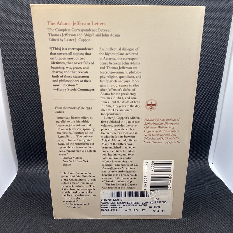 The Adams-Jefferson Letters