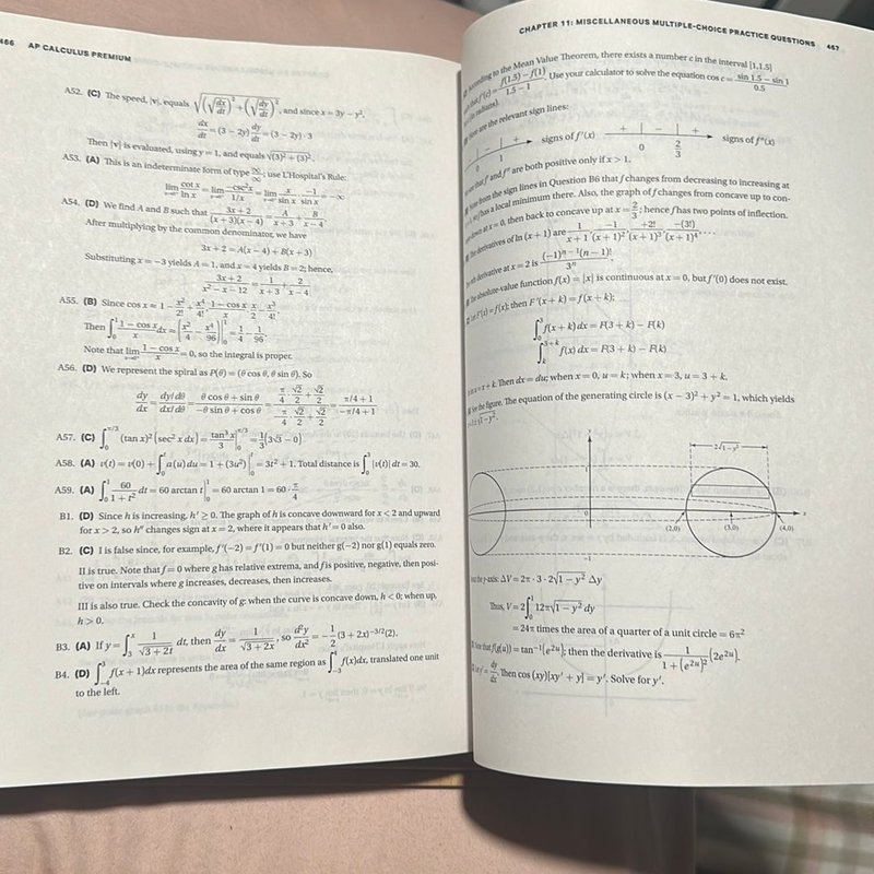AP Calculus Premium, 2022-2023: 12 Practice Tests + Comprehensive ...