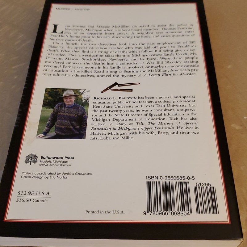A Lesson Plan for Murder by Richard L. Baldwin, Paperback | Pango Books