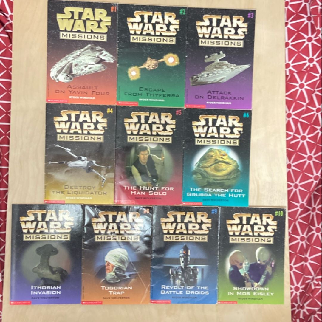 Star Wars Missions Lot of Books #1 to #10 by Ryder Windham; Dave ...
