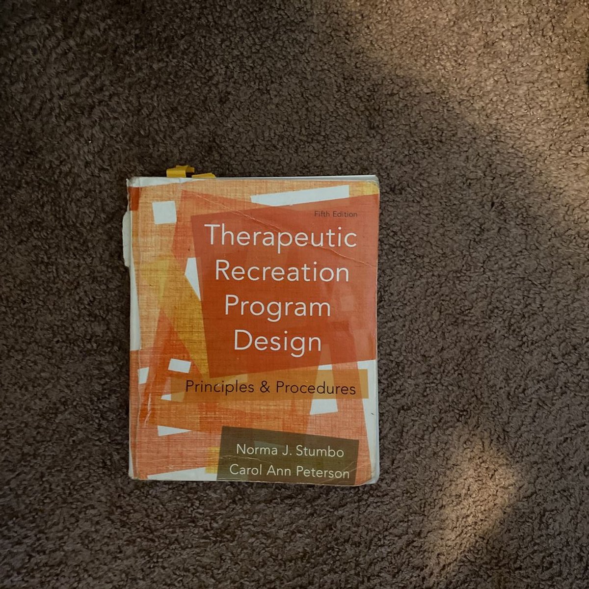 Therapeutic Recreation Program Design by Norma J. Stumbo, Carol Ann ...